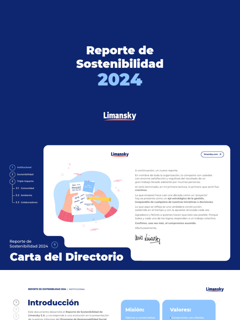 Limansky RS 2024 | PDF | Sustentabilidad | Desarrollo sostenible