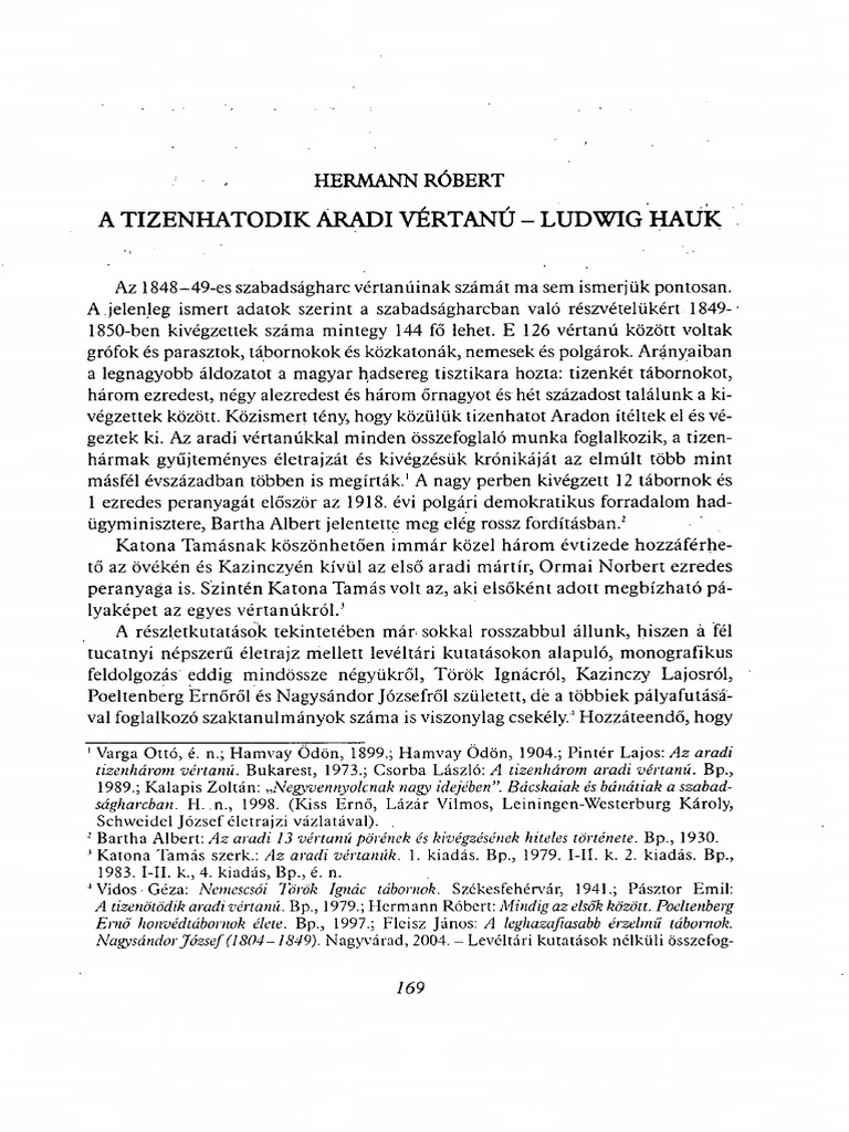 A_tizenhatodik_aradi_vertanu_Ludwig_Hauk | PDF