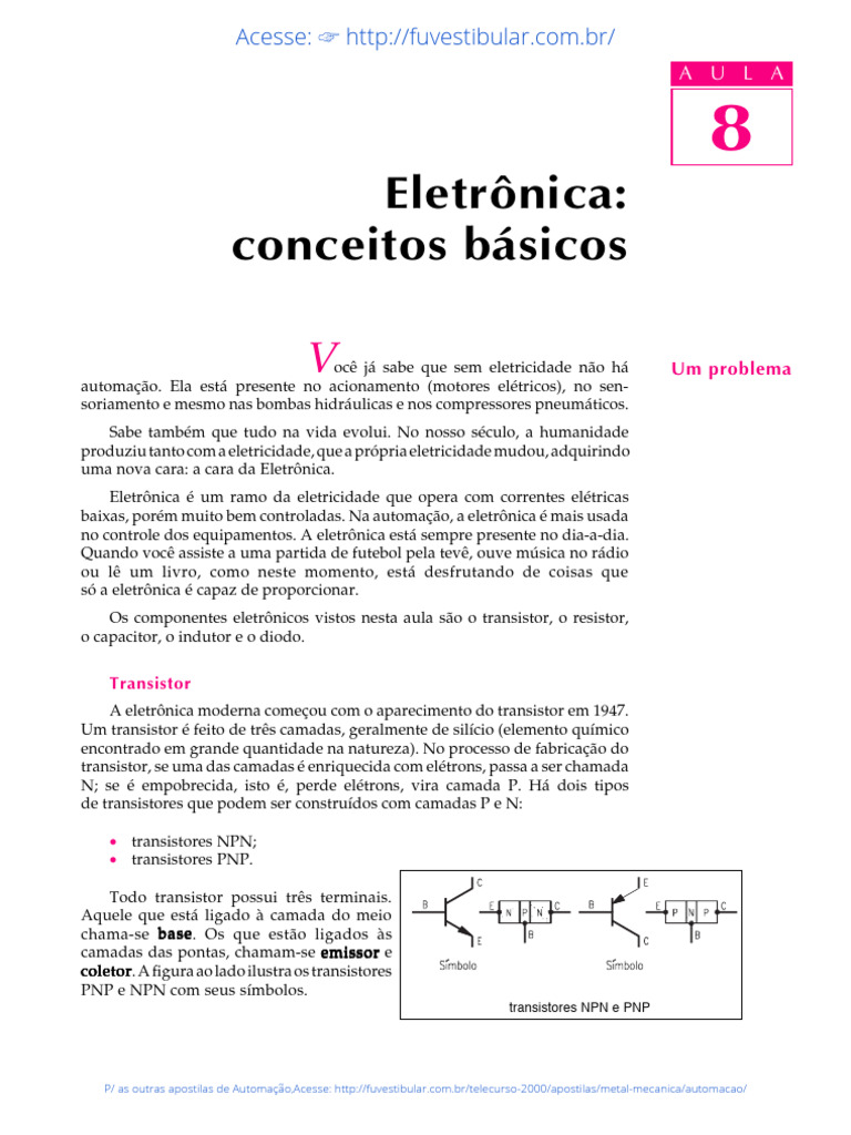 8 Eletronica Conceitos Basicos | PDF | Eletricidade | Eletrônicos