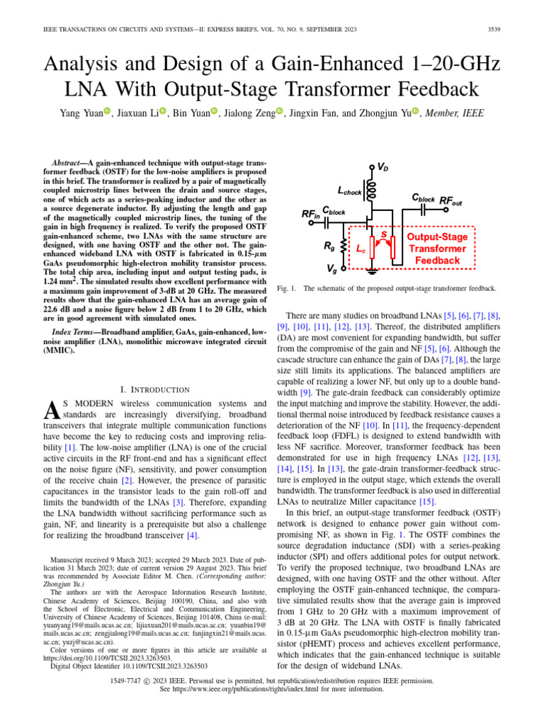 Analysis and Design of A Gain-Enhanced 120-GHz LNA With Output-Stage ...