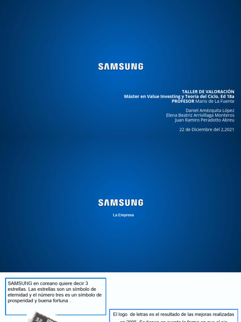 Samsung Electronics - Presentación - Final | PDF | Circuito integrado ...