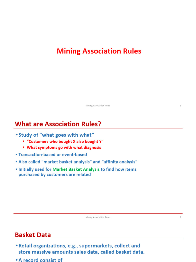 Understanding Association Rules in Data Mining | PDF | Theoretical ...