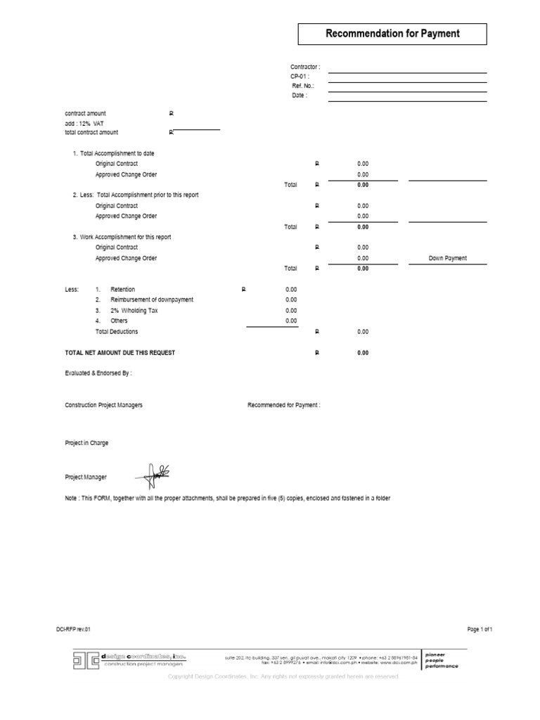 Payment Recommendation Template | PDF | Economies | Public Finance