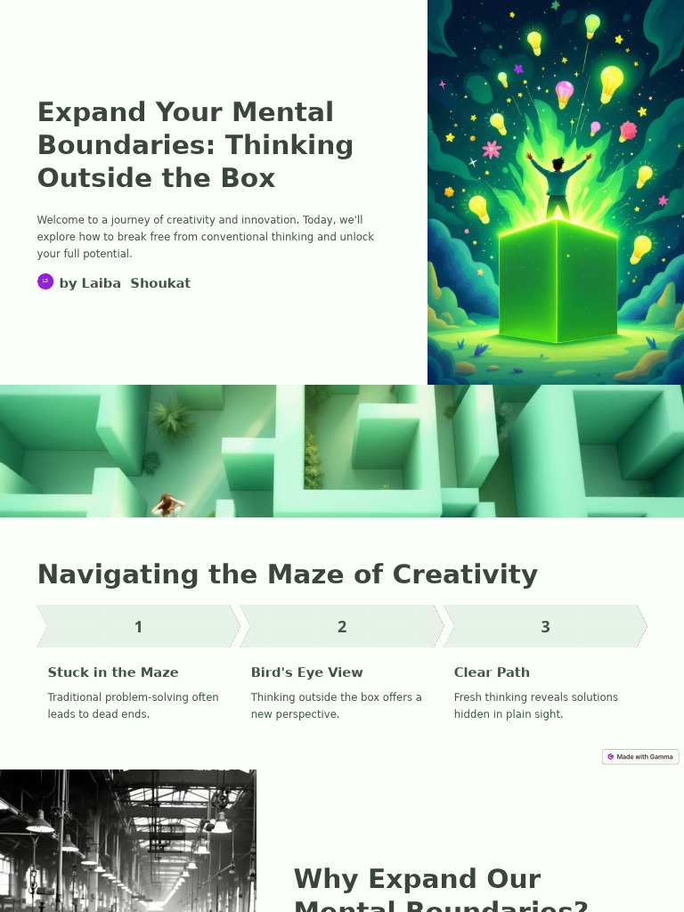 Expand Your Mental Boundaries Thinking Outside The Box | PDF ...