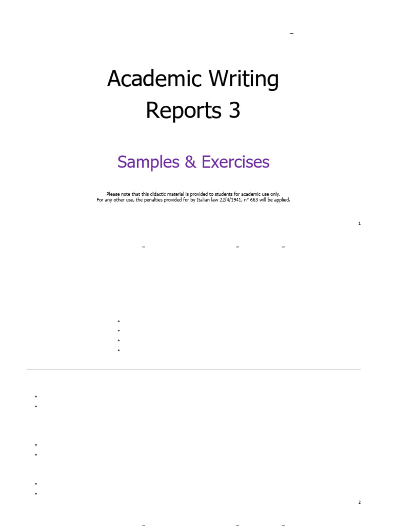 Reports 3 Samples and Exercises | PDF | English Language | Economics