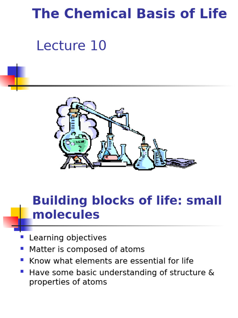 Lecture 10 - Chemicals of Life2 | PDF | Atoms | Chemical Elements