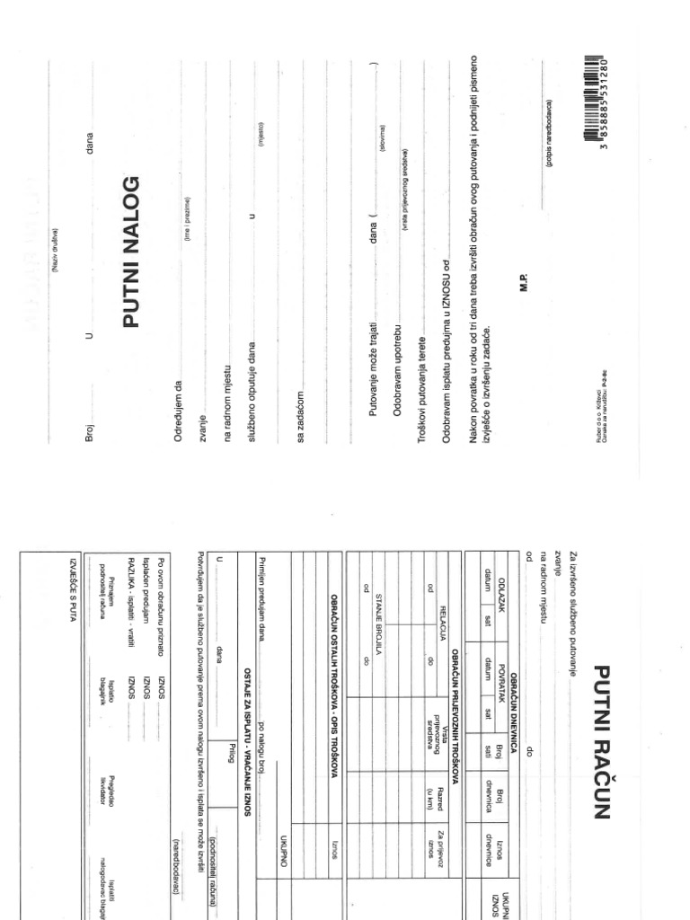 PUTNI NALOG - Prazni | PDF