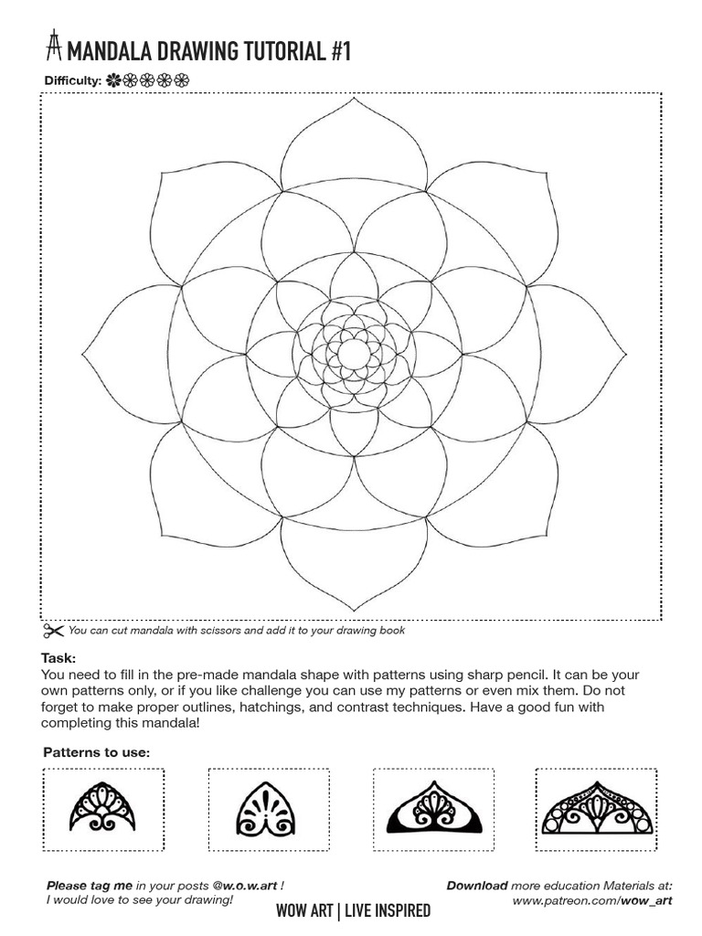 Mandala Drawing Tutorial Guide | PDF
