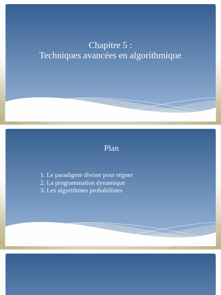 Chapitre 5 | PDF | Programmation dynamique | Programmation informatique