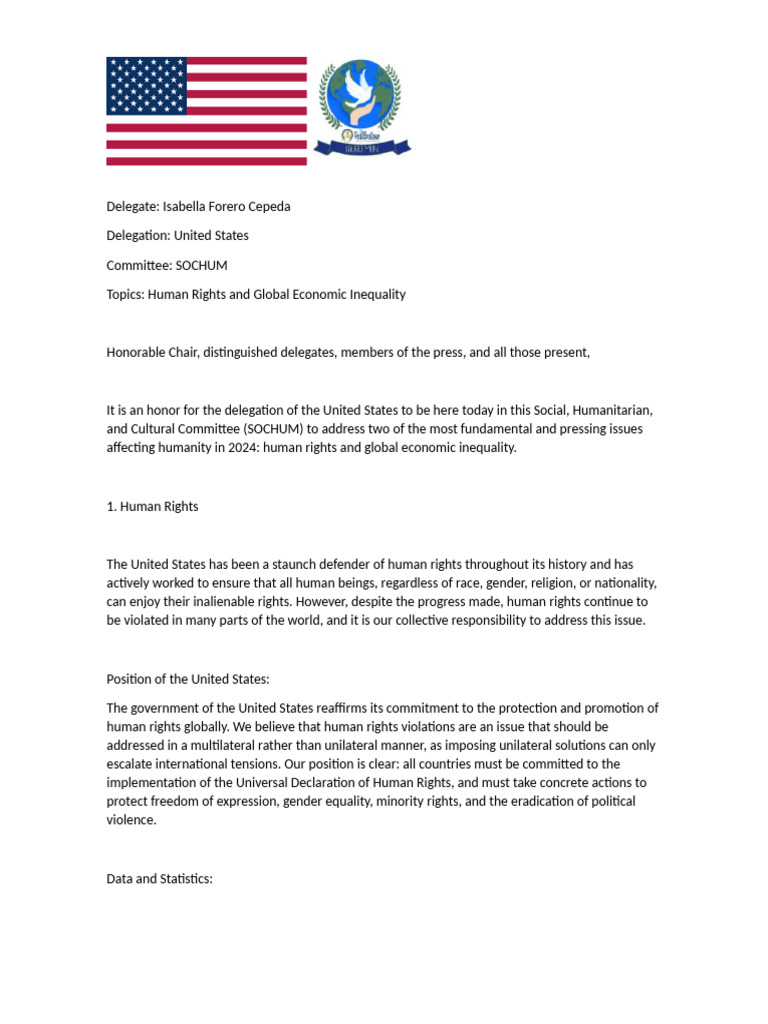US Stance on Human Rights & Inequality | PDF | Economic Inequality ...
