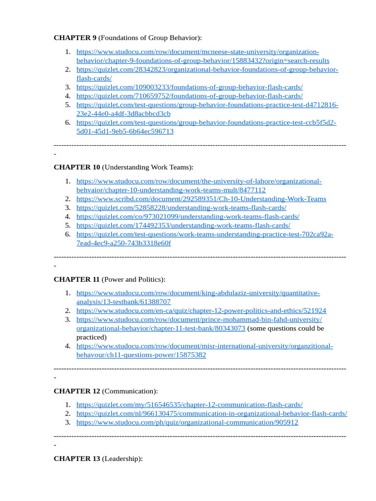 OB final practice | PDF | Power (Social And Political) | Sexual Harassment