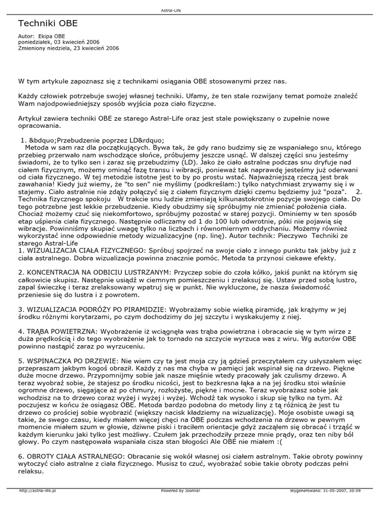 Techniki OBE | PDF