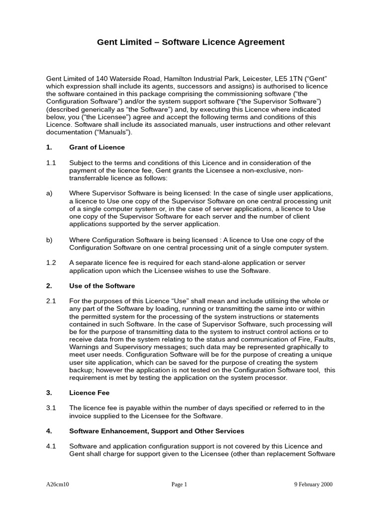 software_licence_agreement | PDF | License | Liquidation