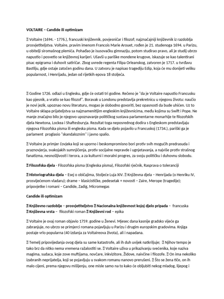 Voltaire - Candide | PDF