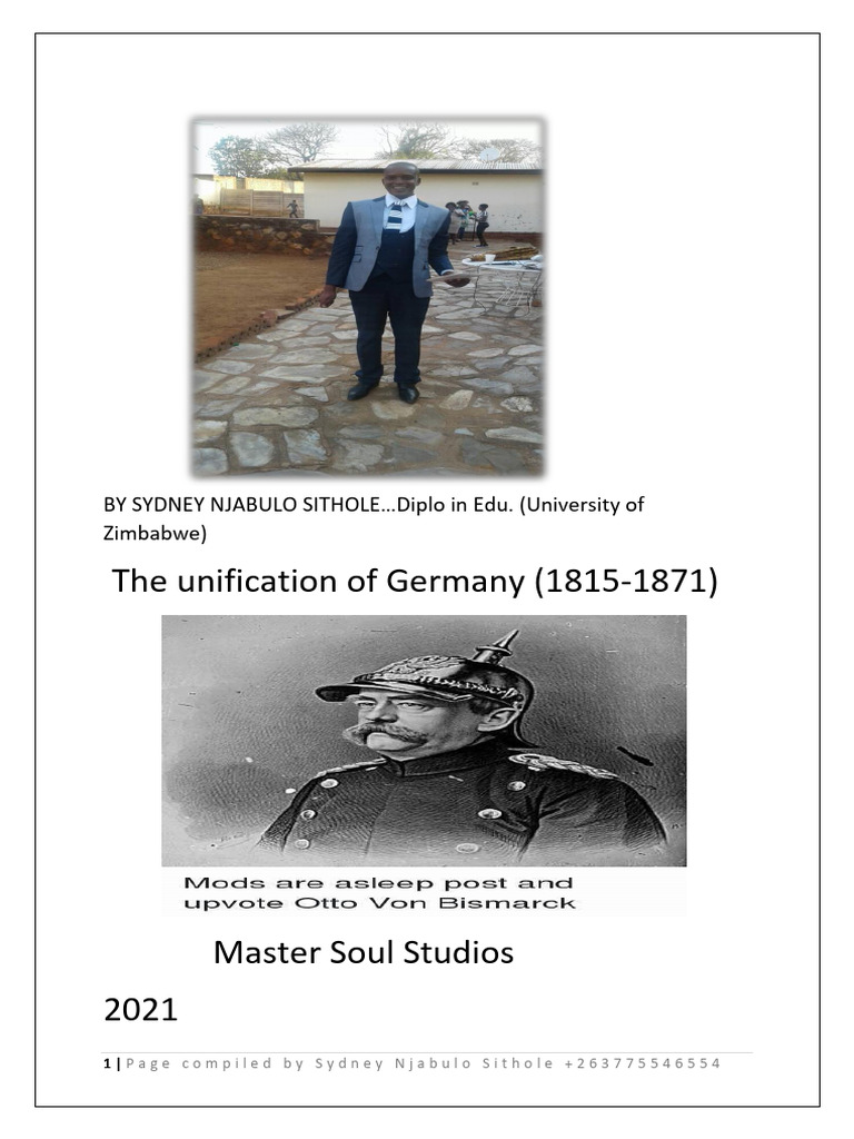 Unification of Germany (1815-1871) Overview | PDF | Otto Von Bismarck ...