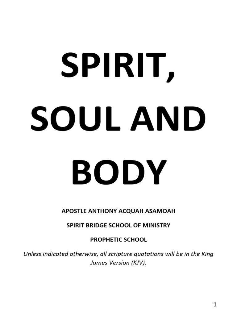 Distinction Between Soul and Spirit | PDF | Born Again | Adam