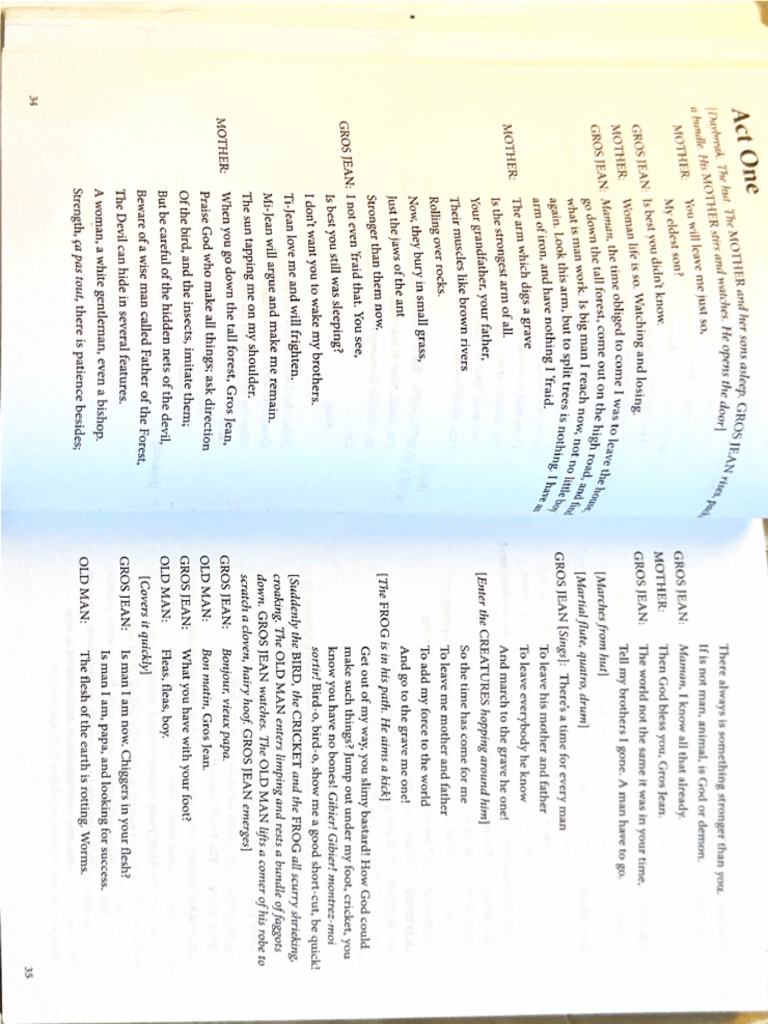 ACT ONE - Ti-Jean and His Brothers | PDF