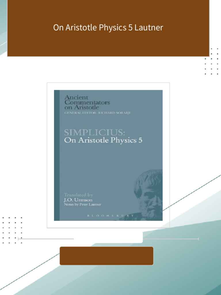 Full Download On Aristotle Physics 5 Lautner PDF DOCX | PDF | Aristotle ...