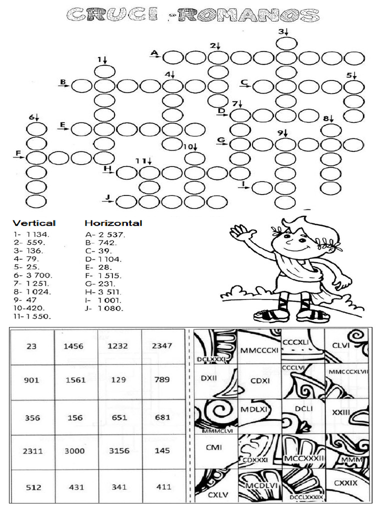 Actividad de Los Numeros Romanos | PDF