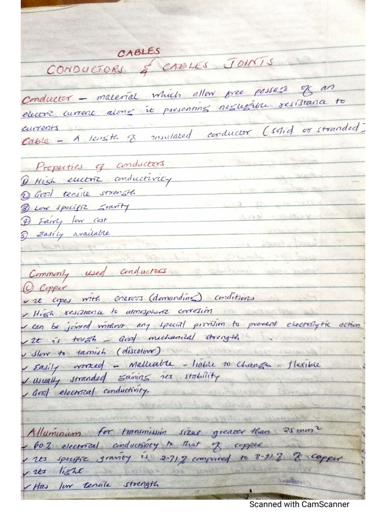 Cables & Conductor Joints | PDF