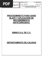 Procedimiento Tecnico de Sand Blast | PDF | Revestimiento | Abrasivo