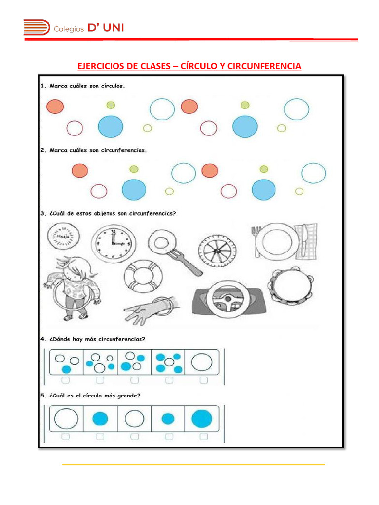Geometria CIRCULO Y CIRCUNFERENCIA | PDF