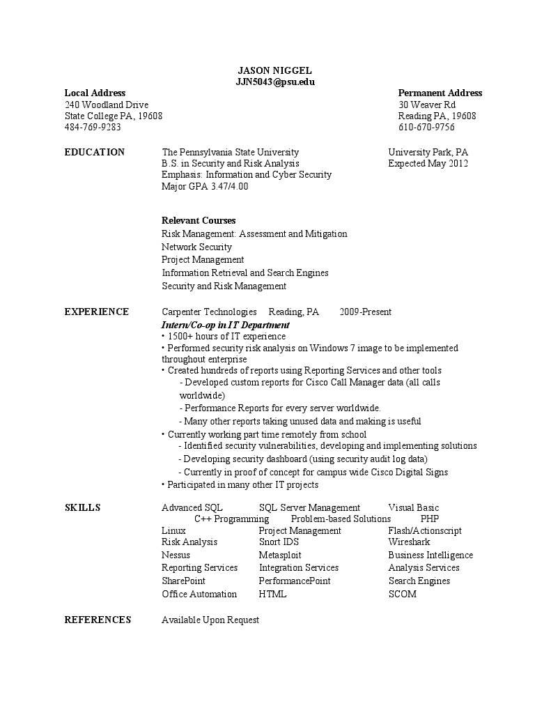 Jason John Niggel Resume | PDF | Career & Growth