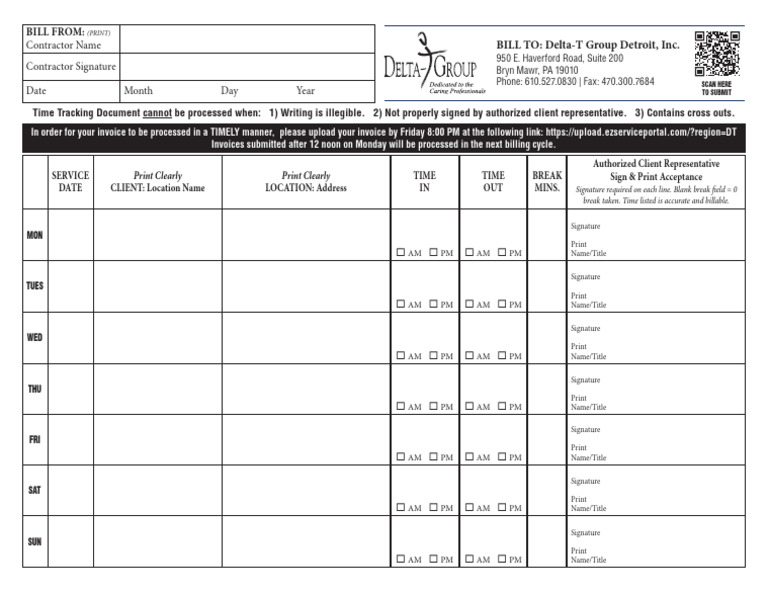 DTG Contractor Invoice-Timesheet DT | PDF