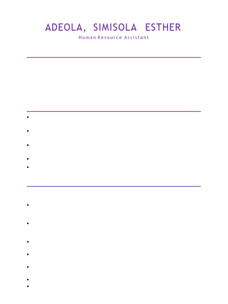 Adeola CV | PDF | Microsoft Excel | Human Resources