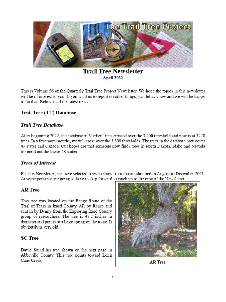 Trail Tree Project: April 2022 Update | PDF | Indigenous Peoples Of ...