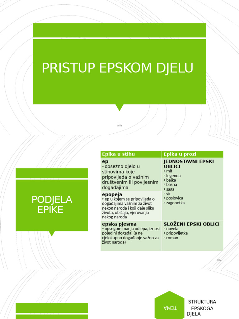 Pristup epskom djelu | PDF Pristup epskom djelu | PDF