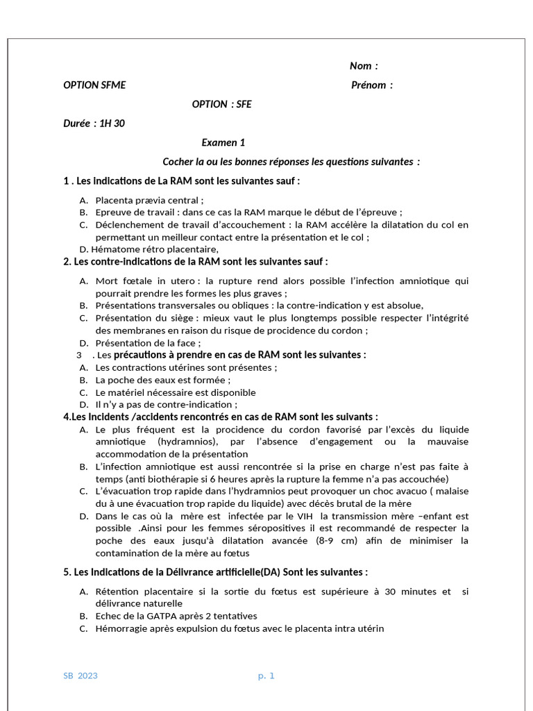 Étapes de la GATPA en obstétrique | PDF | Accouchement | Post-partum