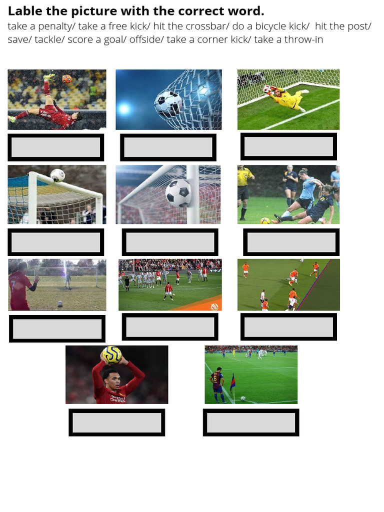 Soccer Terminology Labeling Guide | PDF