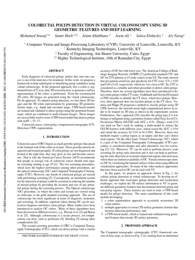 Colorectal Polyps Detection In Virtual Colonoscopy Using 3d Geometric