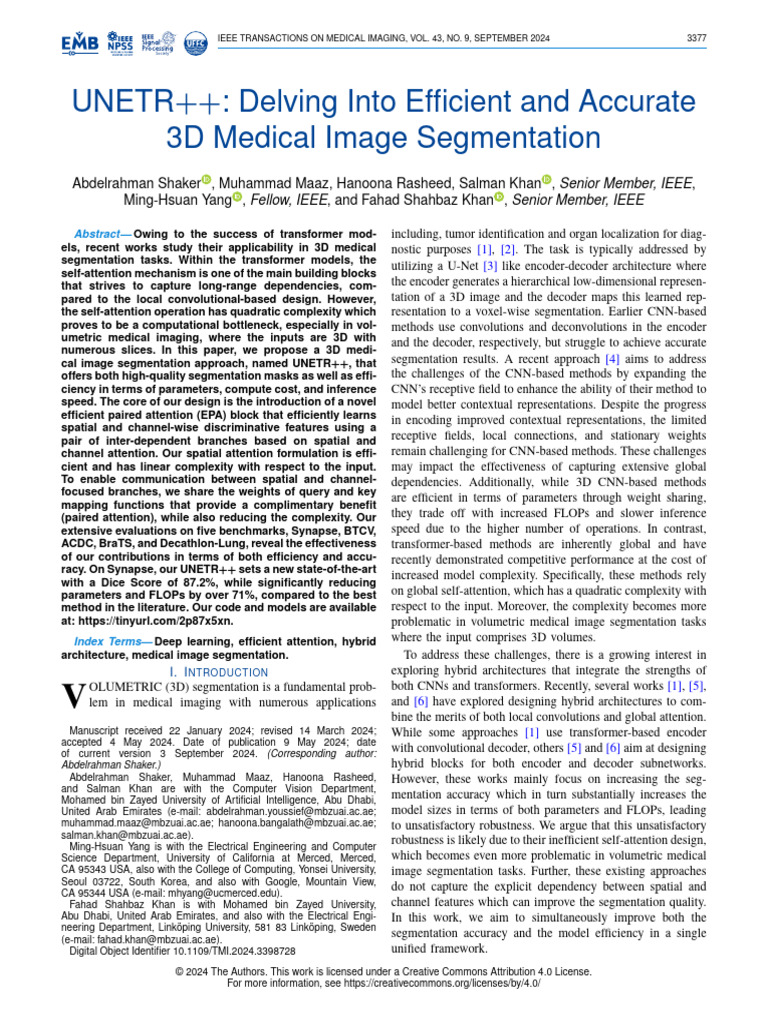 BEST CODE UNETR Delving Into Efficient and Accurate 3D Medical Image ...
