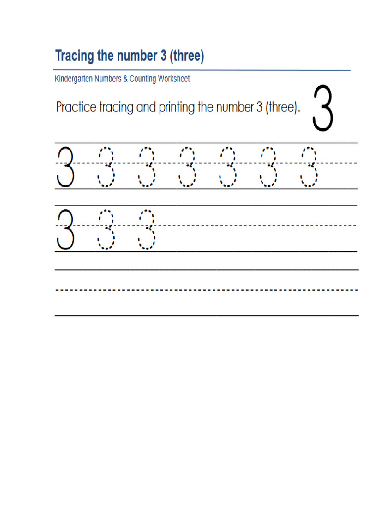 Math - Lesson 1 - Numbers 1 , 2 , and 3 - Worksheet 5 - PDF Copy | PDF