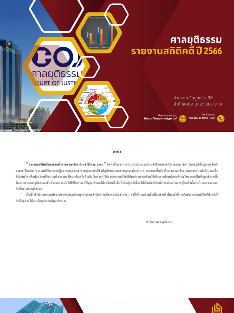 หนังสือรายงานสถิติคดีศาลยุติธรรม ปี พ.ศ. 2566 - compressed | PDF