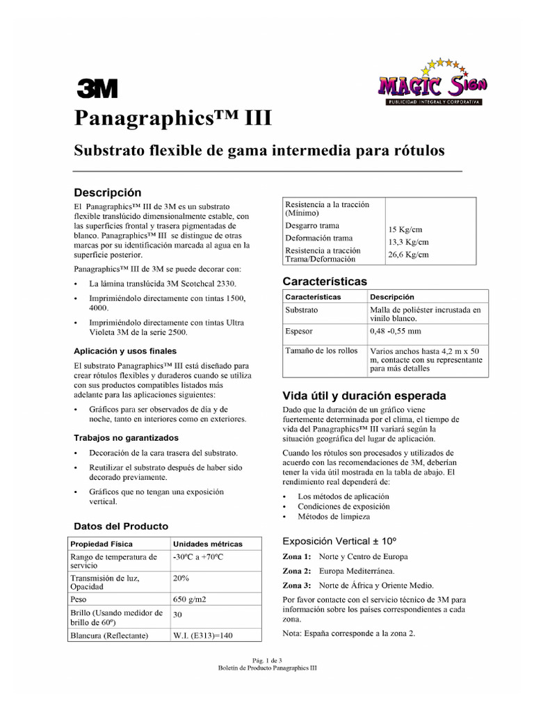 Ficha Tecnica Lona | PDF