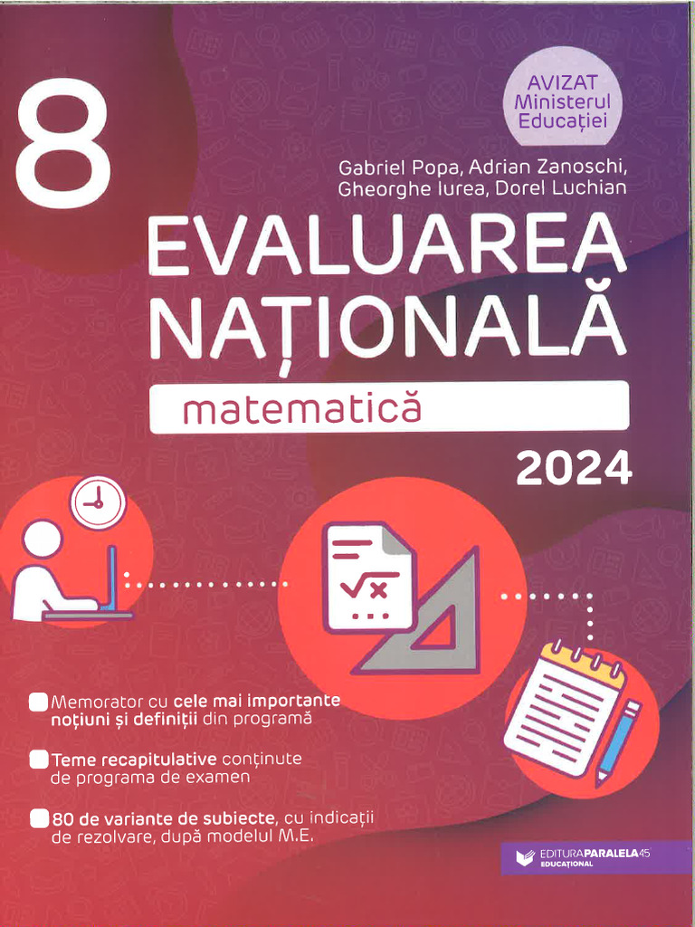 Culegere Evaluare Nationala 2024 | PDF