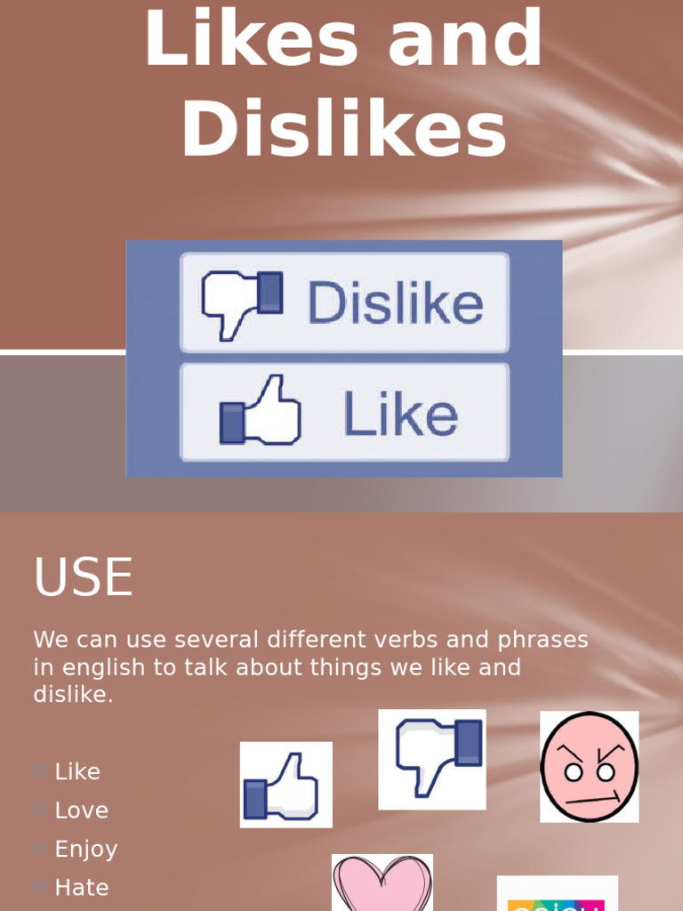 Expressing Likes and Dislikes in English | PDF