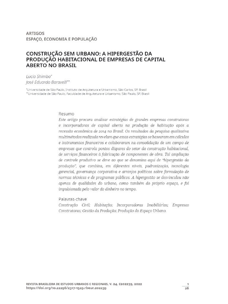 Shimbo - Vista Do Construção Sem Urbano - A Hiper.. | PDF