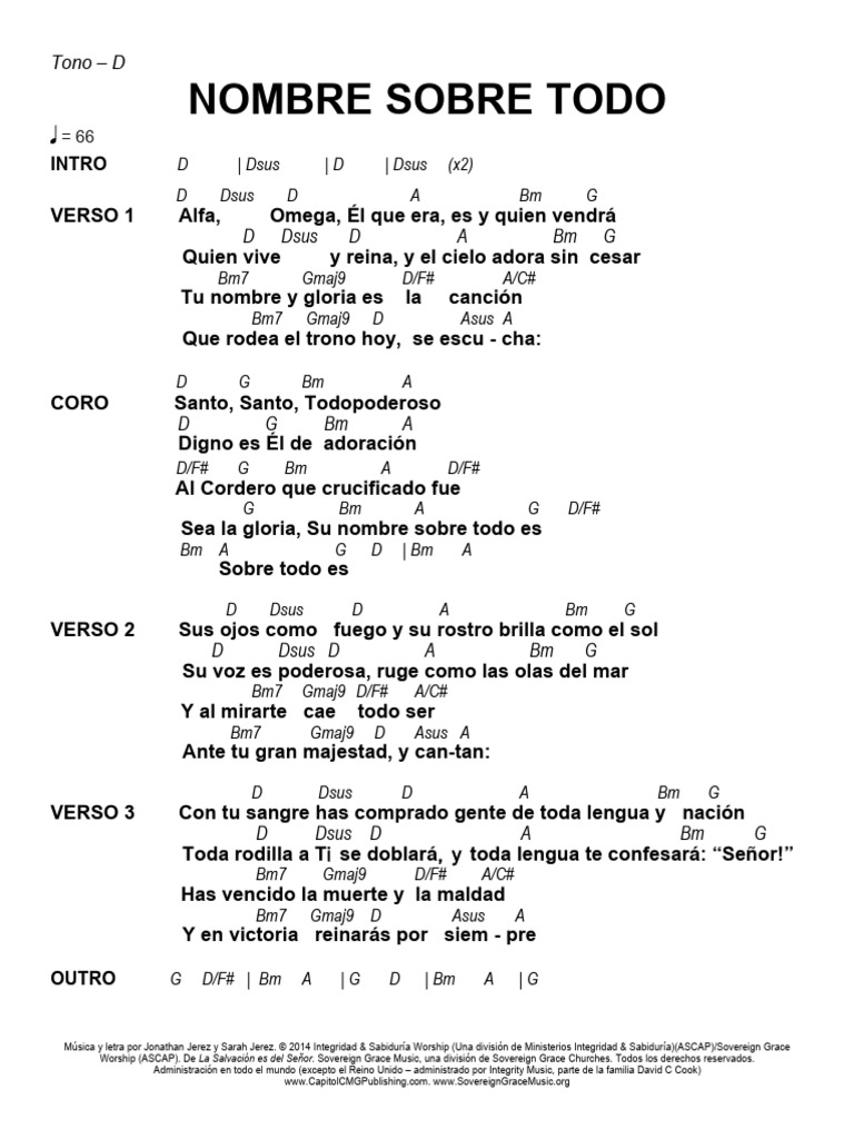 Nombre Sobre Todo-Guitarra | PDF