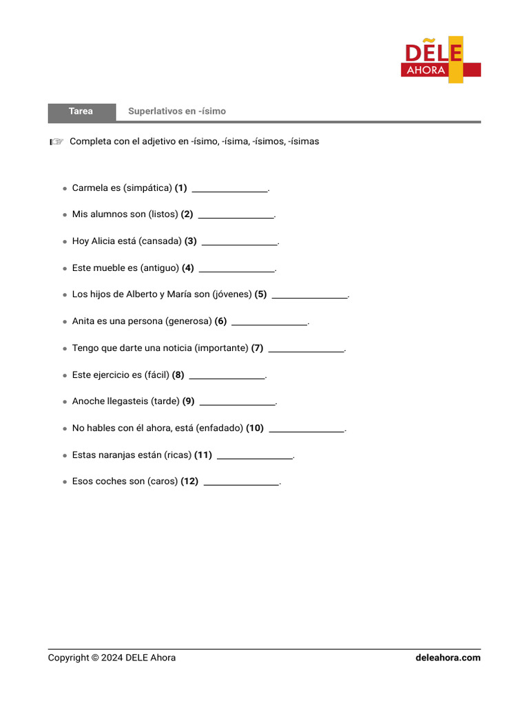 Superlativos en Isimo | PDF