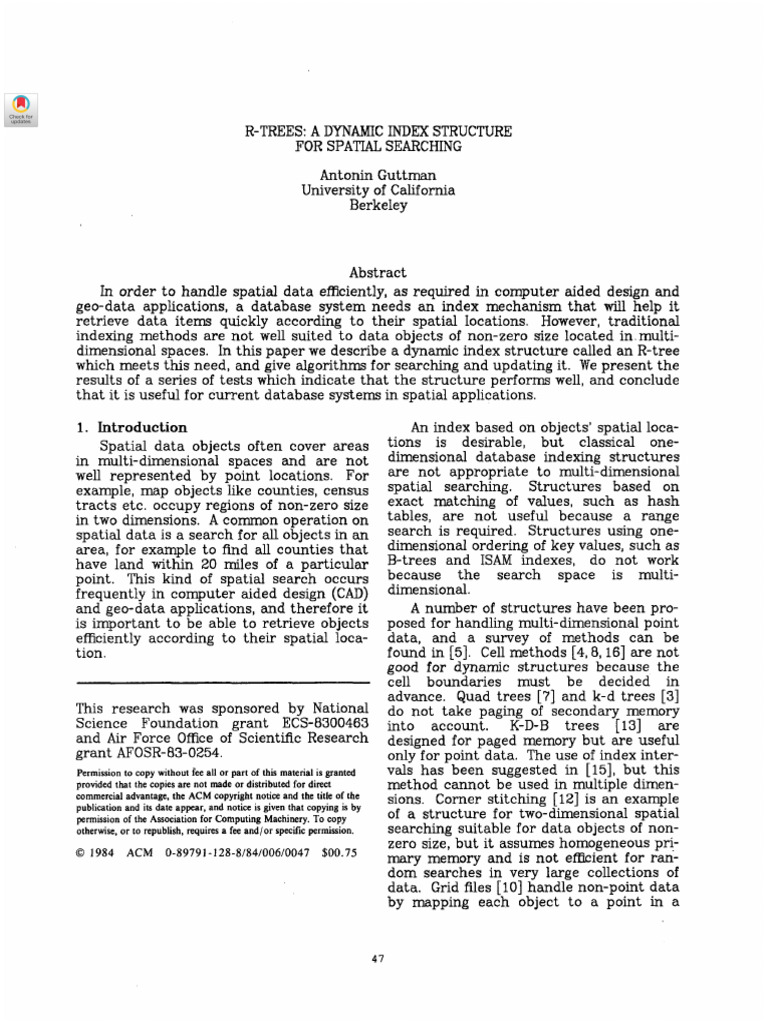 R Tree Pdf Database Index Algorithms And Data Structures 5264