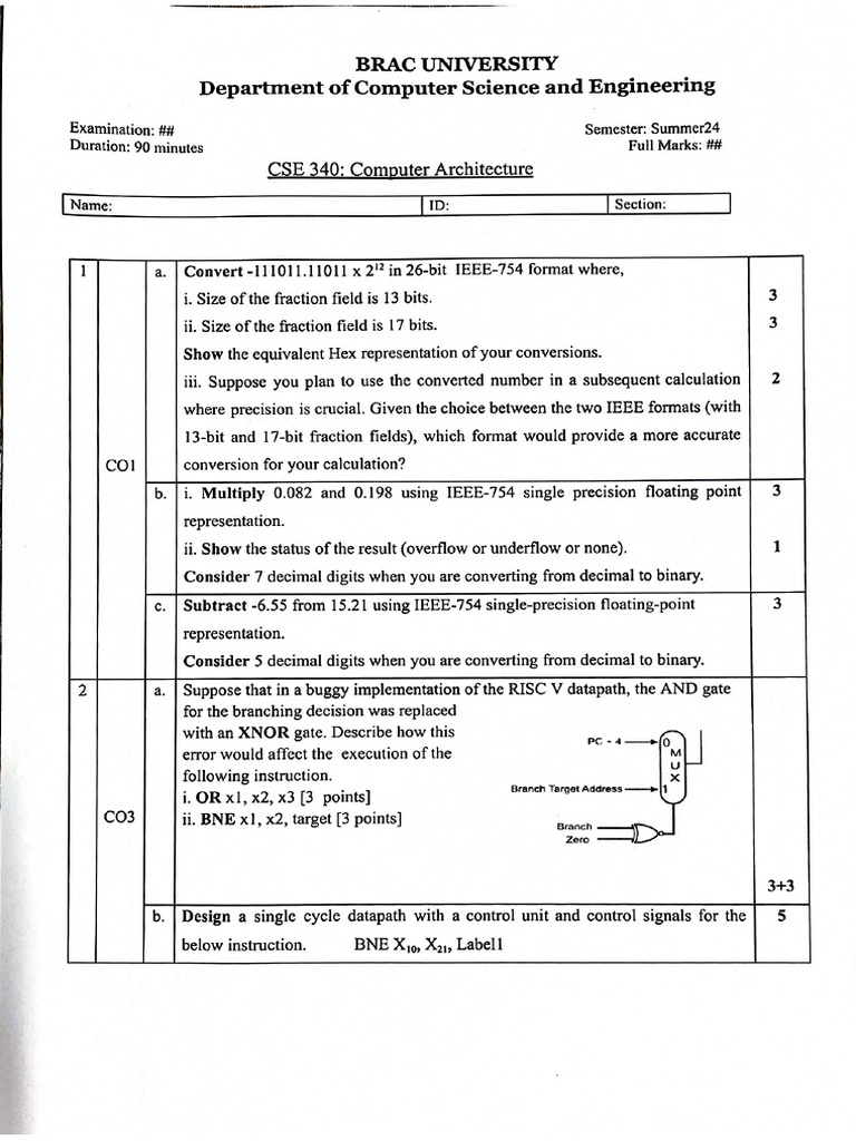 CSE340 - Mock Final | PDF