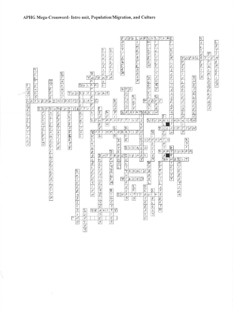 Semester 1 - Review Puzzle (Answer Key) | PDF