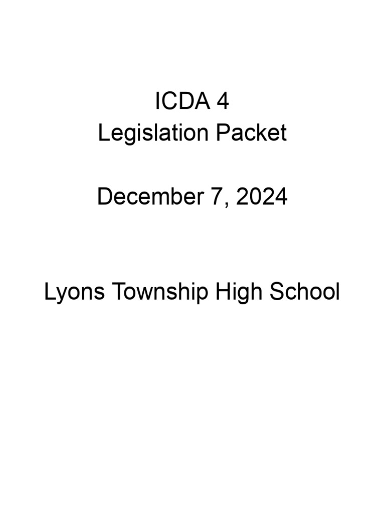 ICDA 4 Legislation 2024 | PDF | United States Congress | American ...