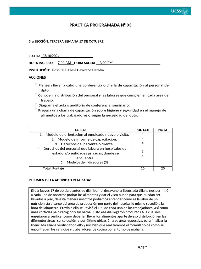 PRACTICA PROGRAMADA N°3, Karem - Mauricio | PDF | Derecho laboral | Hospital