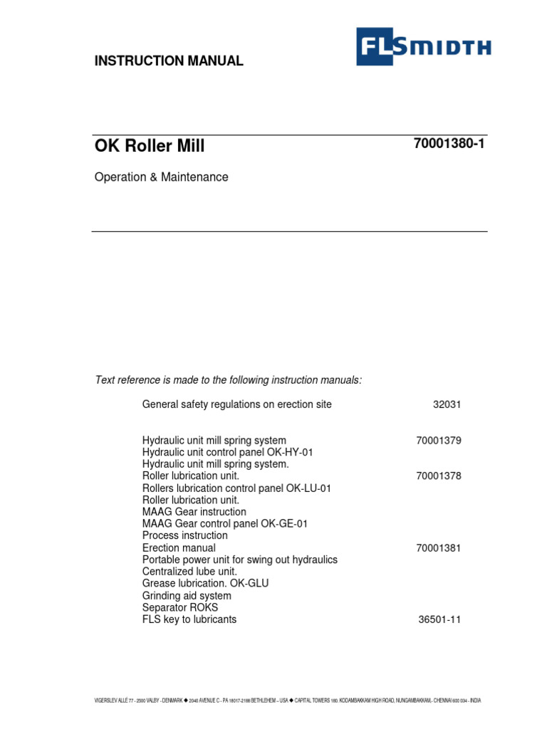 C Mill Operations Manuals Pdf Mill Grinding Bearing Mechanical