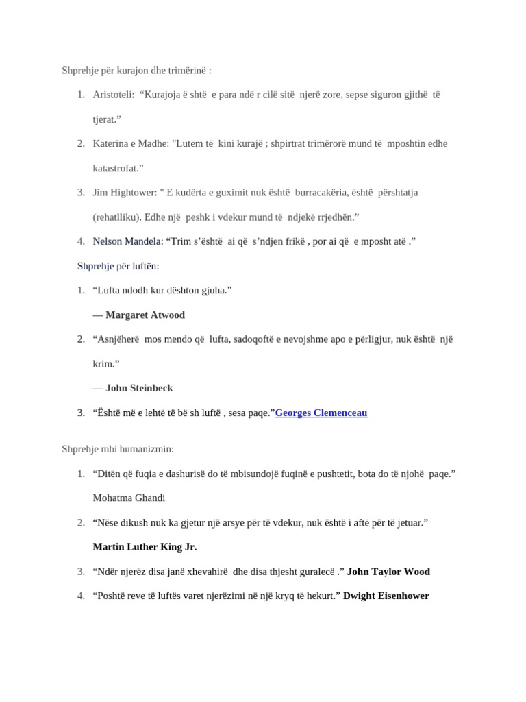 Shprehje Per Esete e Matures | PDF